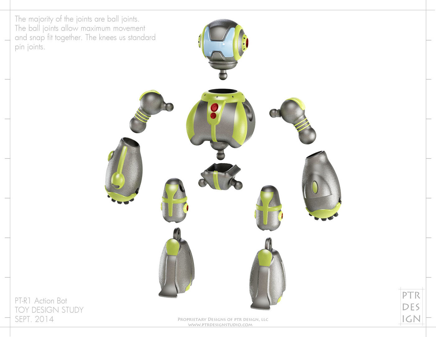 PT-R1 Action Bot Toy Study by Peter Ragonetti at Coroflot.com