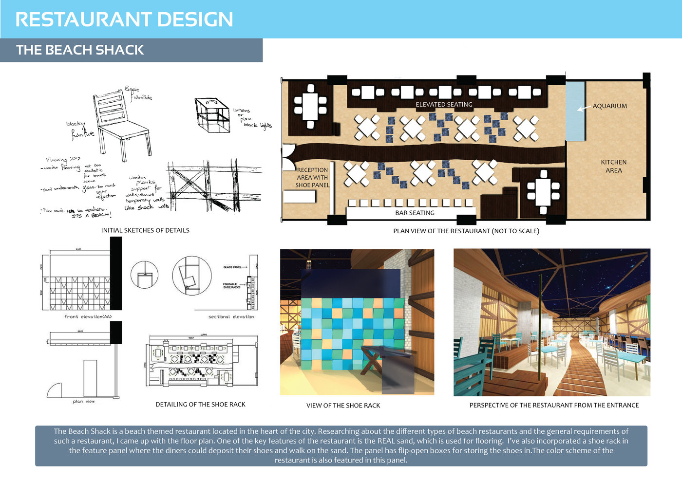 RESTAURANT DESIGN-The Beach Shack by Khushboo Rehani at Coroflot.com