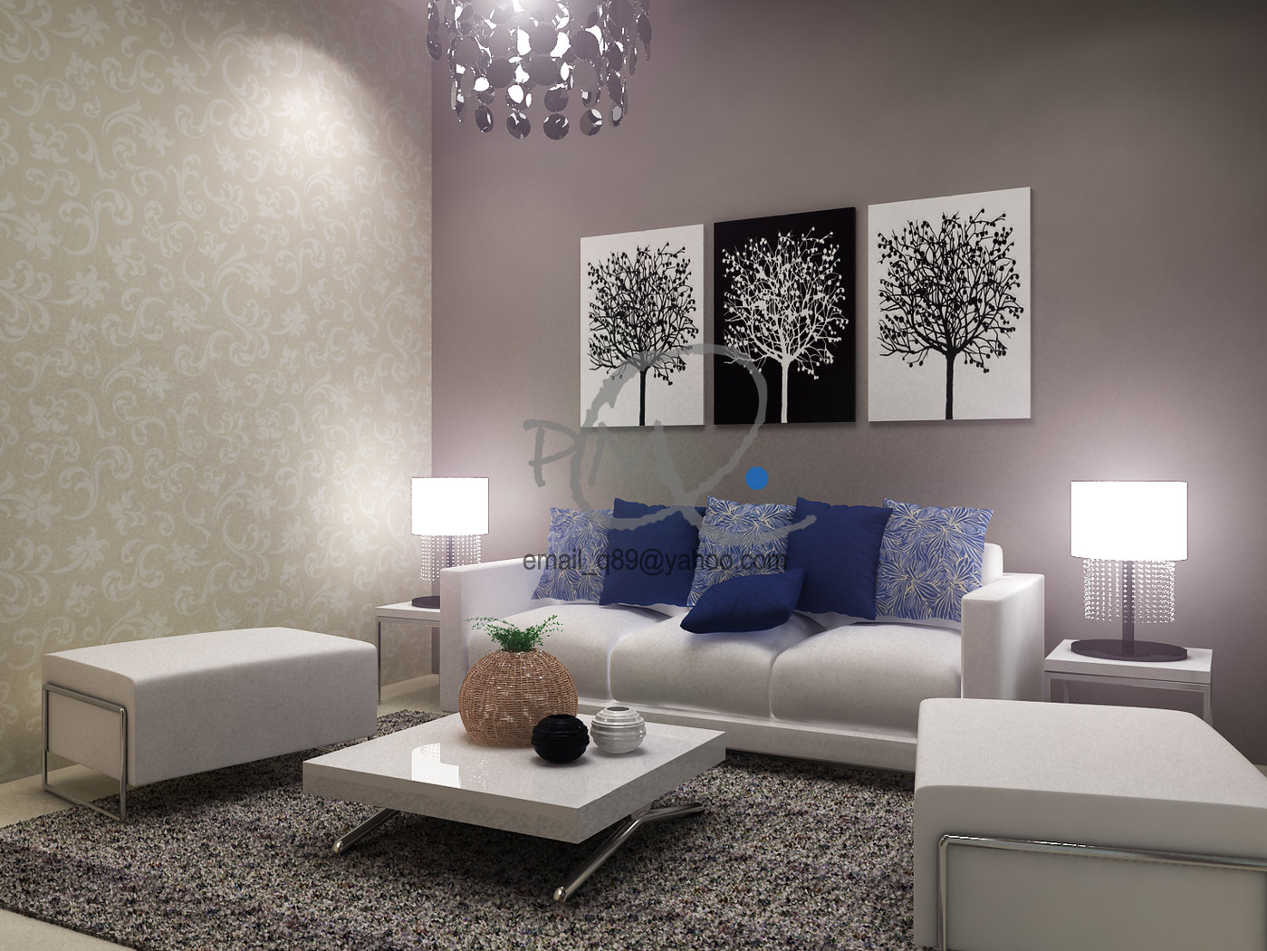 living room by PMQ interior design at Coroflot.com