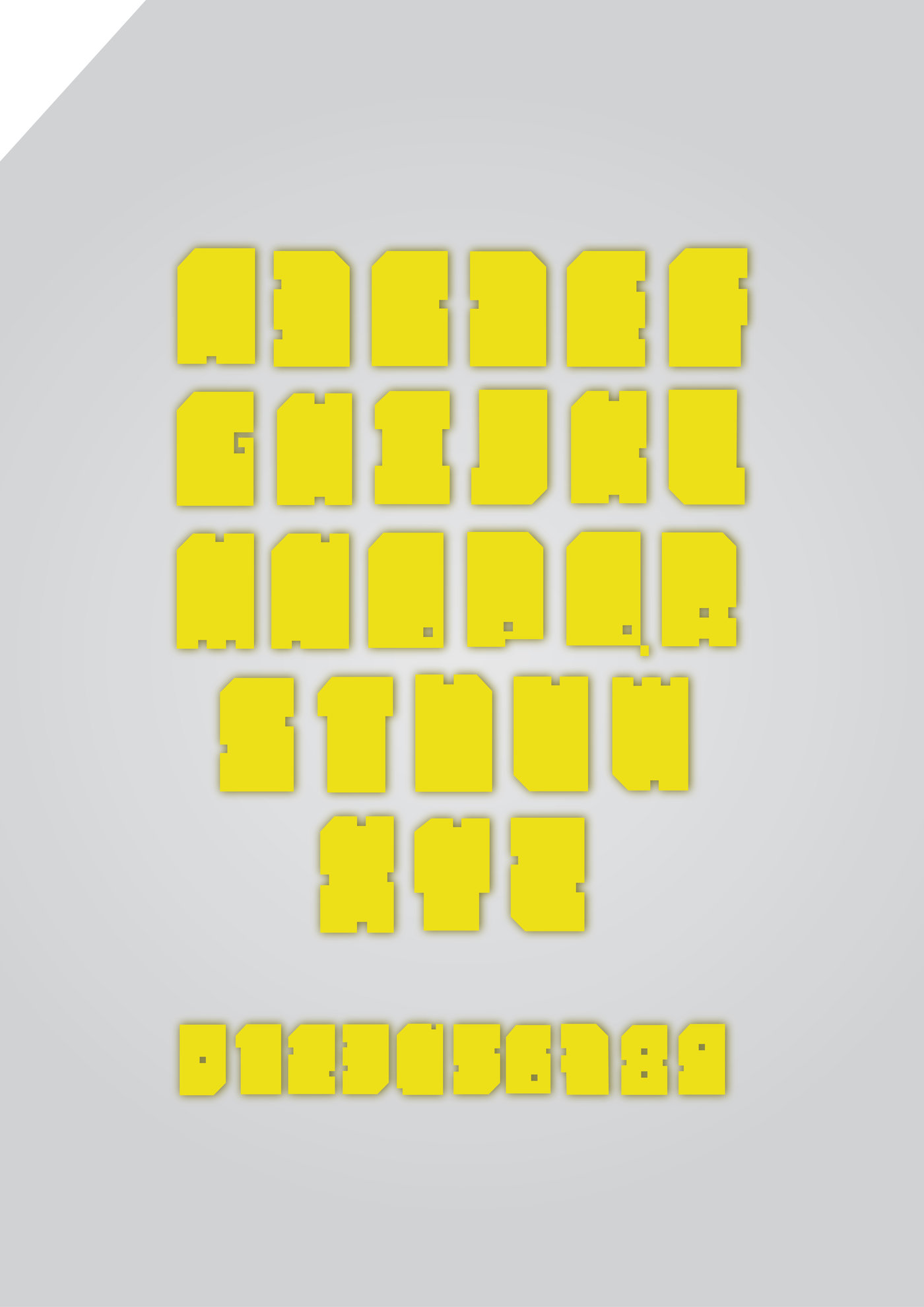 sim card font (type design) by Paresh Jadhav at Coroflot.com