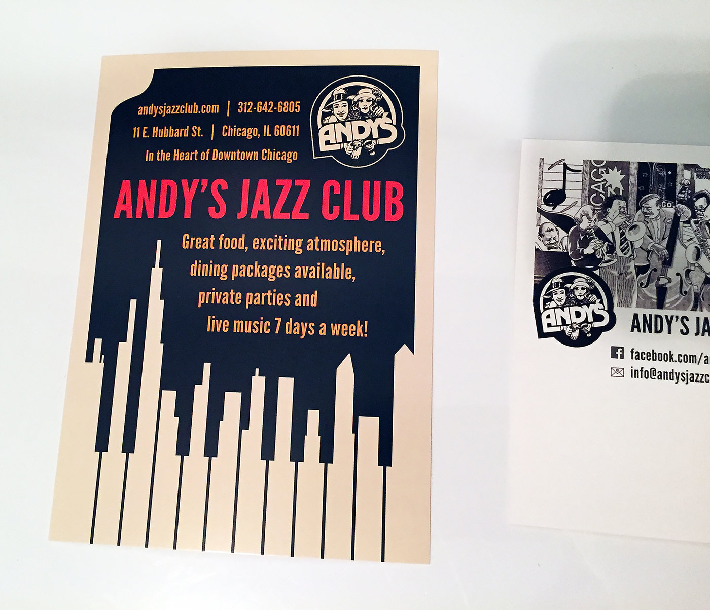 Andy's Jazz Club Postcard by Brad Spalding at Coroflot.com