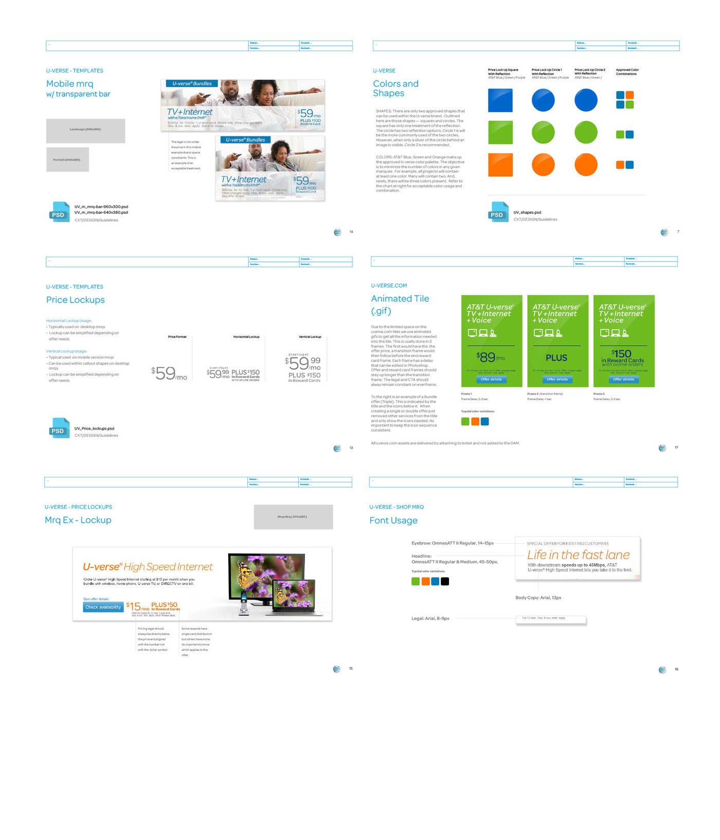 AT&T - Guide Book Examples by Josh Hodgson at Coroflot.com