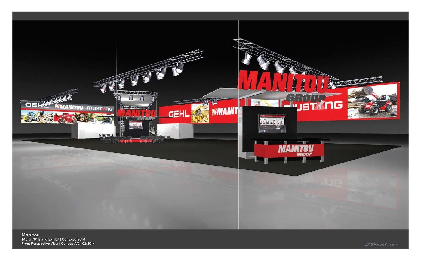 Manitou ConExpo 2014 140' x 70' Exhibit by Aaron Toman at Coroflot.com