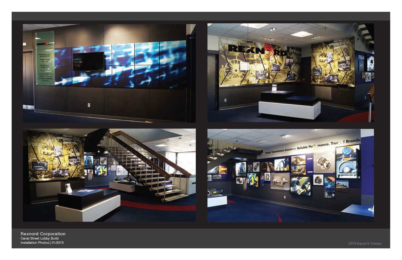 Rexnord Corporation interior / lobby build by Aaron Toman at Coroflot.com