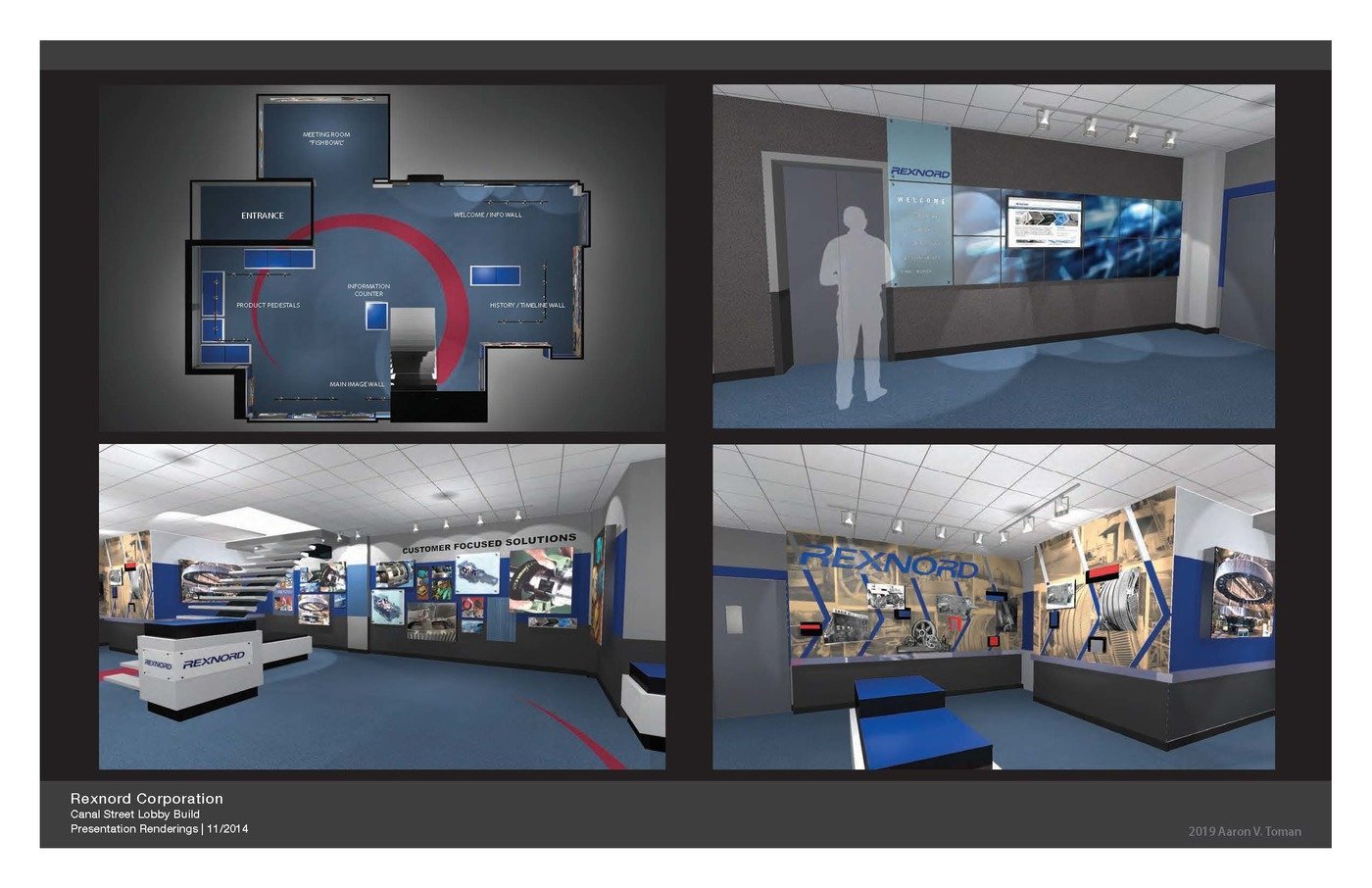 Rexnord Corporation interior / lobby build by Aaron Toman at Coroflot.com