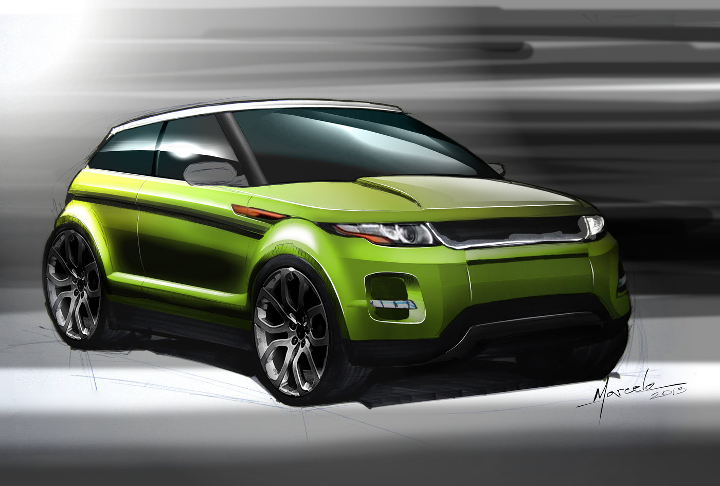 Design automobile, sketch and render. by Marcelo H. Freire at Coroflot.com