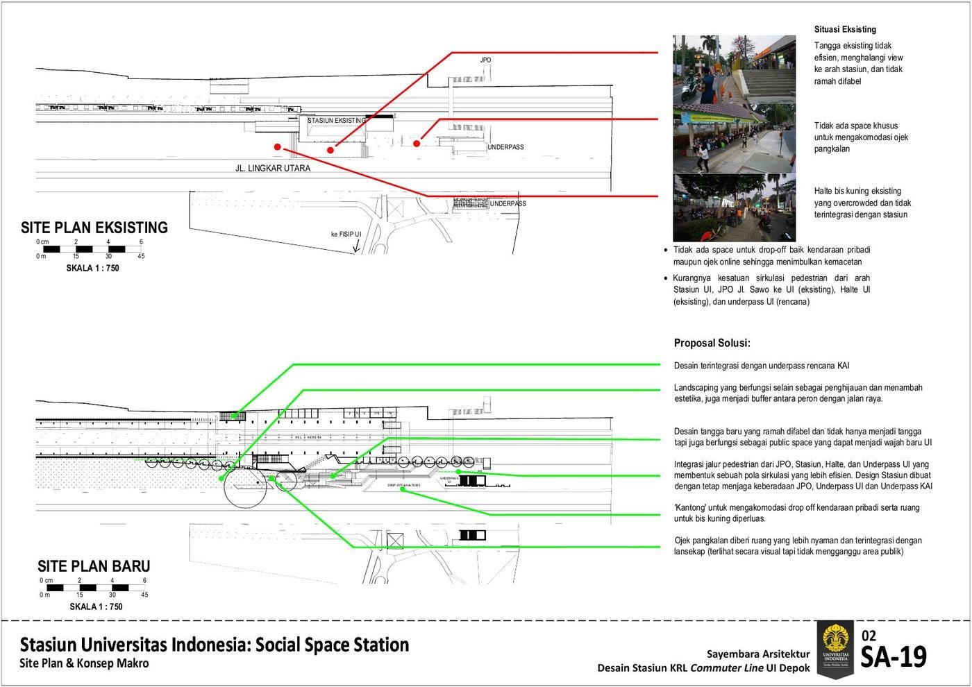 1st Award of "Sayembara Stasiun KRL-Commuter Line UI Depok" 2019 by ...