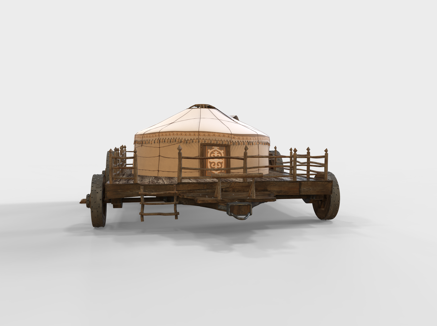 Medieval Mongolian yurt on wheels by Angel Pokrasoff at Coroflot.com