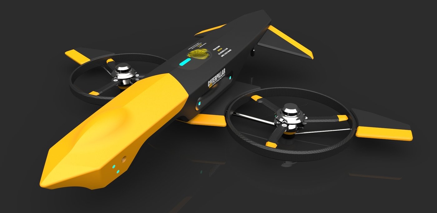Caterpillar Aerial Mapping System Concept by Yutong Wu at Coroflot.com