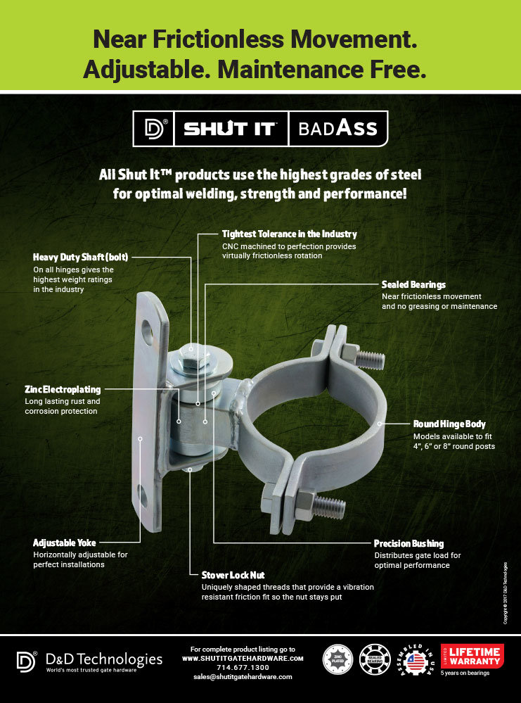 Shut It™ BadAss Bolt-on Round Post Hinge Print Ad by Richard Nhan at ...