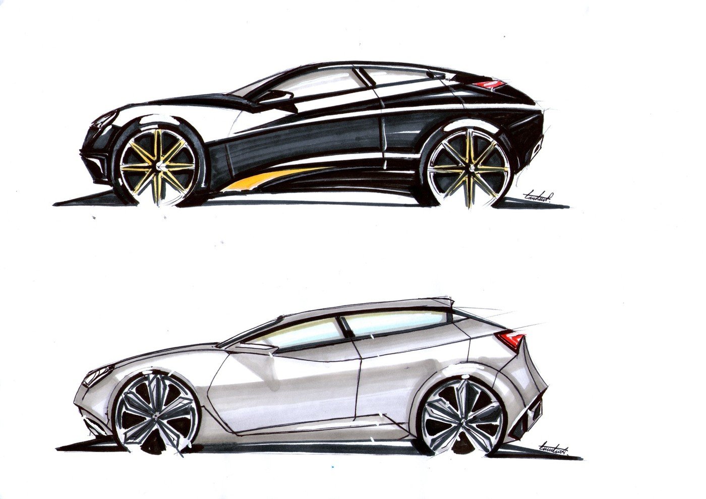 Car modeling & sketch by Christian Mojica at Coroflot.com