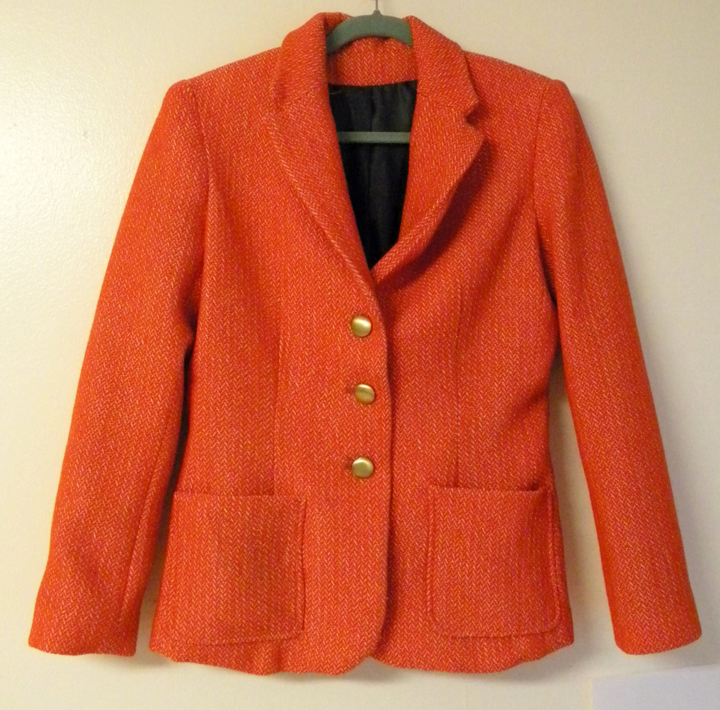 Orange tweed jacket by Korina Brewer at Coroflot.com