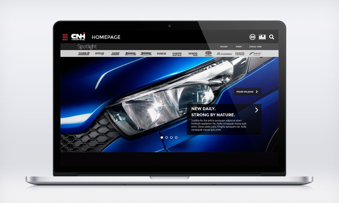 CNH Industrial international website design by Andrea Carega at ...