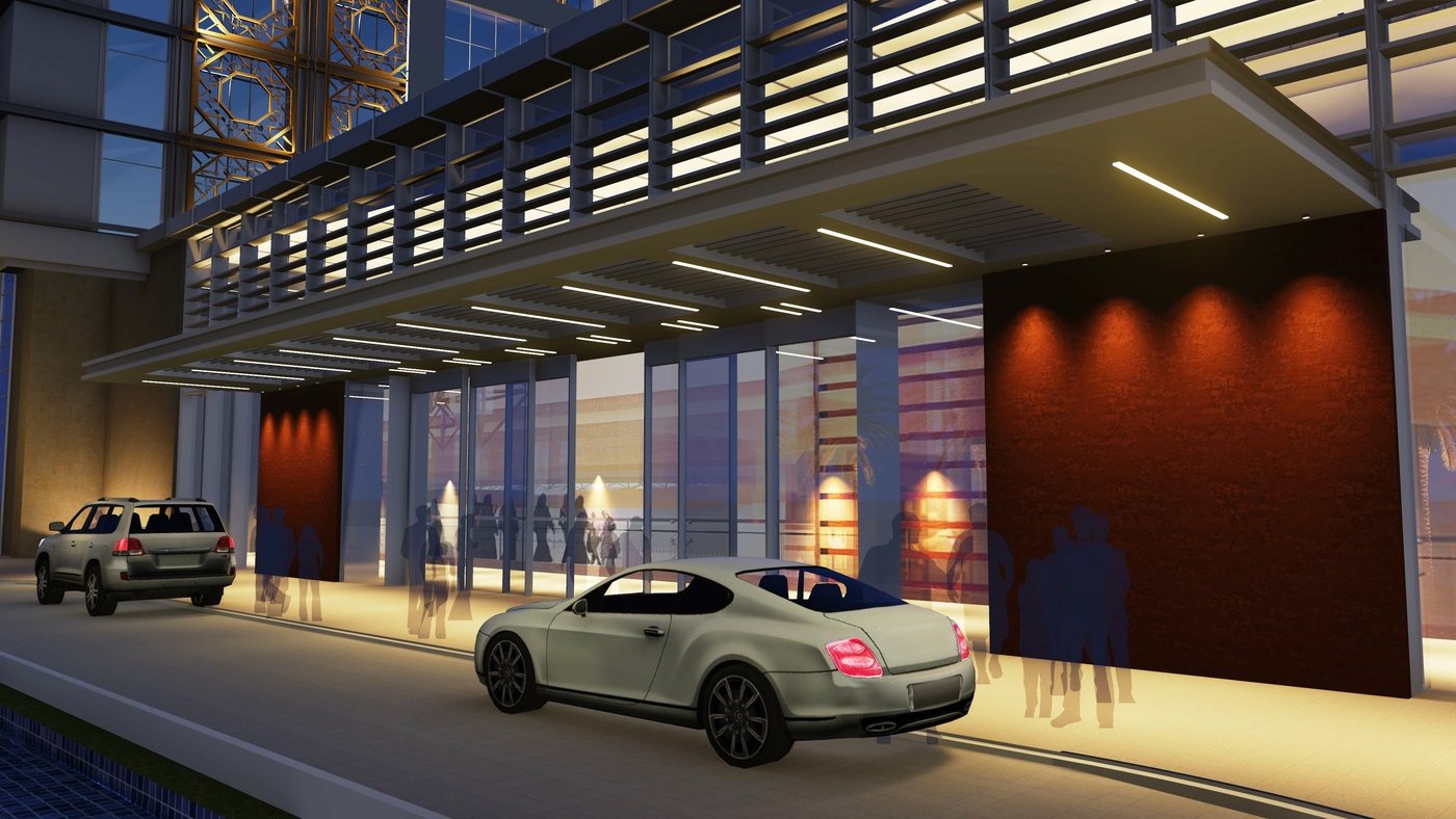 Hotel Facade & Drop Off Area Lighting by Matthew Sorianosos at Coroflot.com