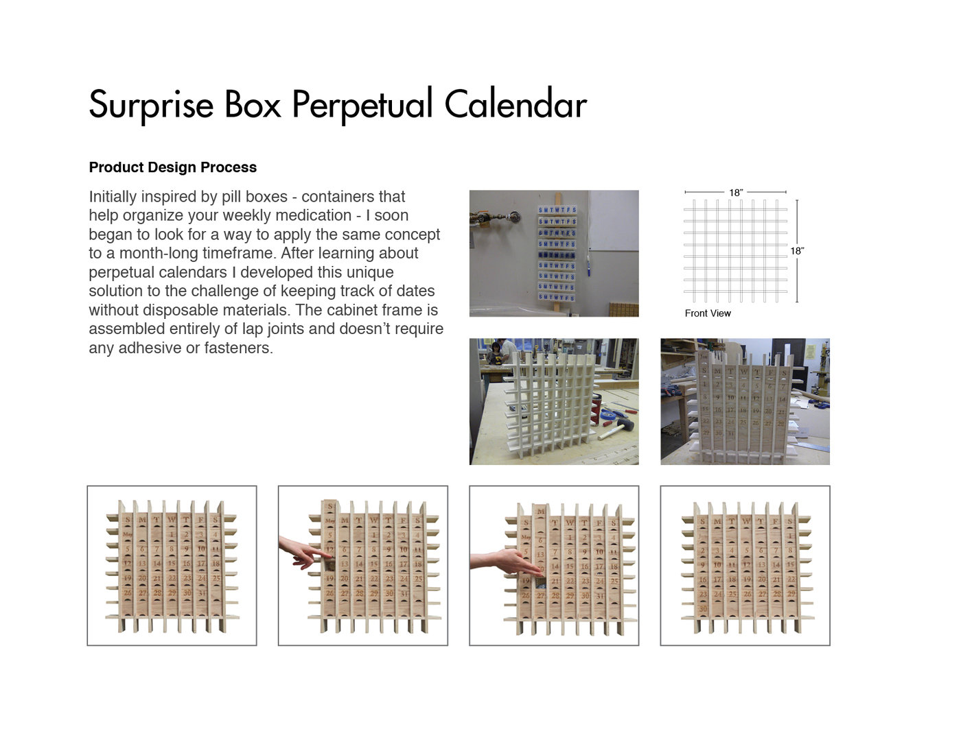 Surprise Box Perpetual Calendar by Justin Merrill at Coroflot.com