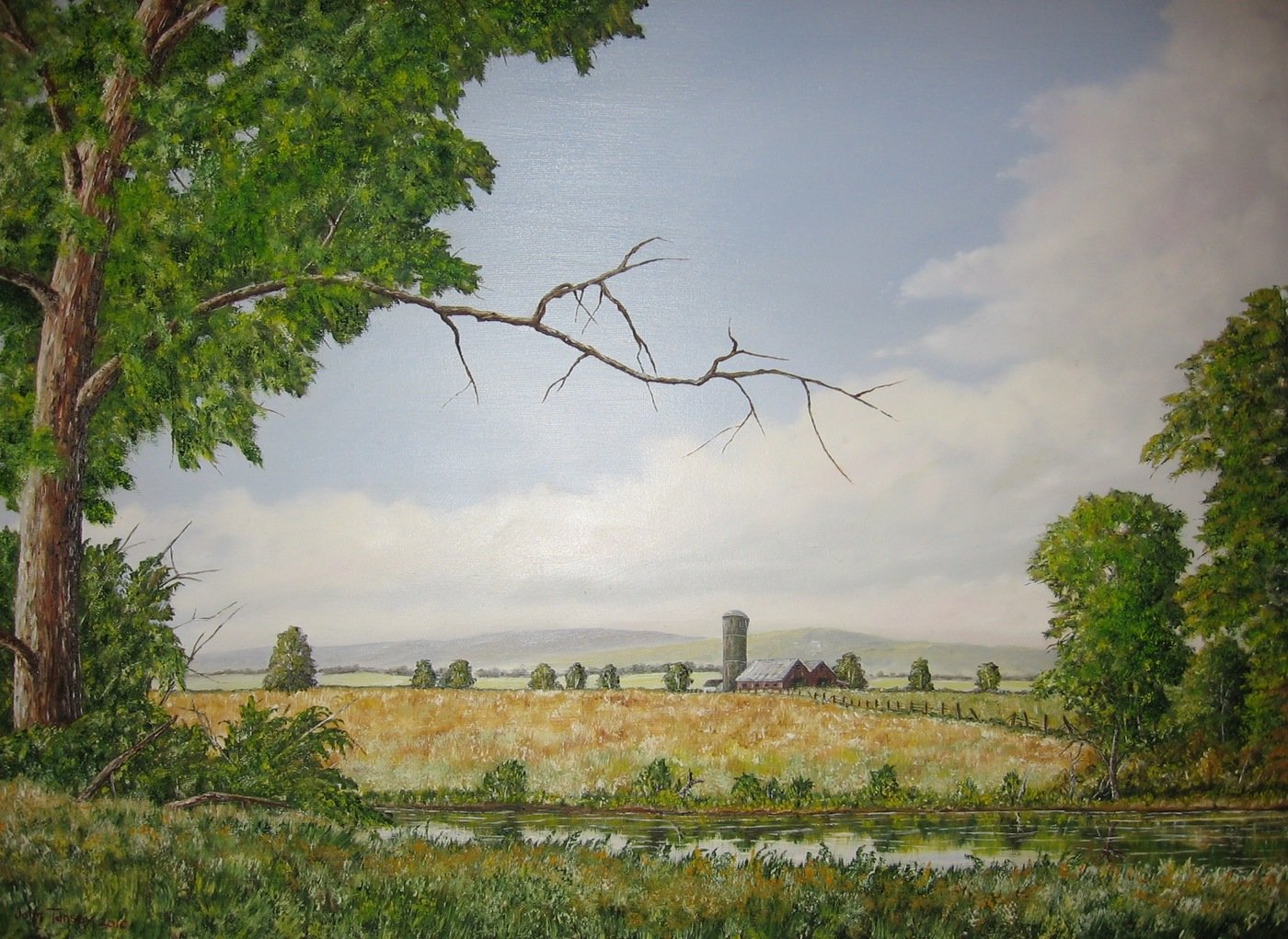 Art project / oil painting_ Landscape_ The Pond by John Tansey at ...