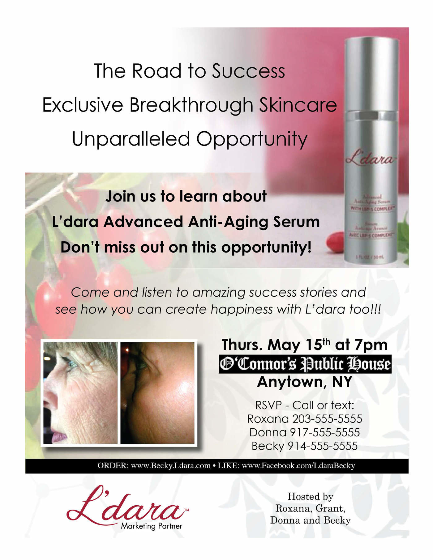 Event Flyer - L'dara by Becky Ferrara at Coroflot.com