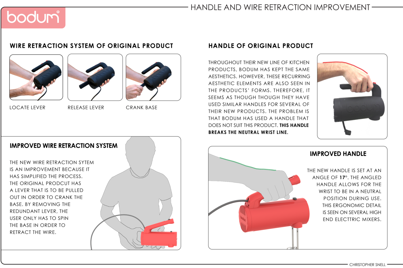 Bodum hand Mixer Redesign by Christopher Snell at Coroflot.com