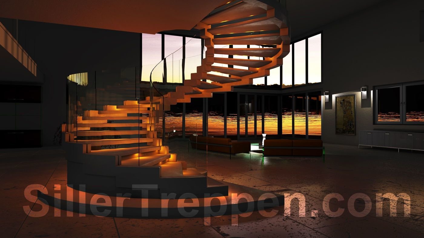 Helical commercial staircase by Benjamin Friedl at Coroflot.com