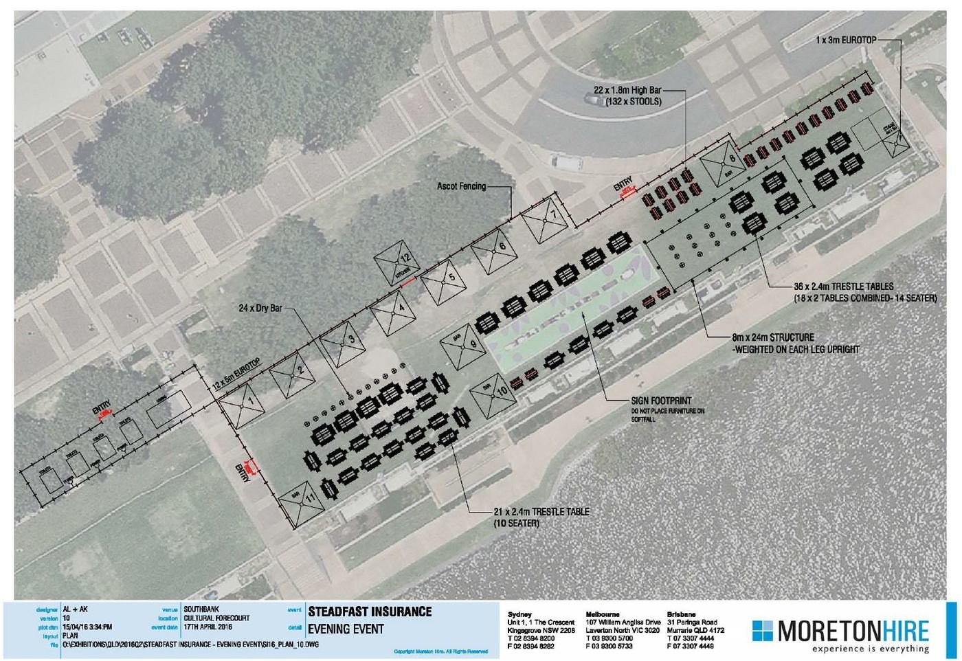 Outdoor Event Plan Layout, Brisbane South bank by Ashir Khan at ...