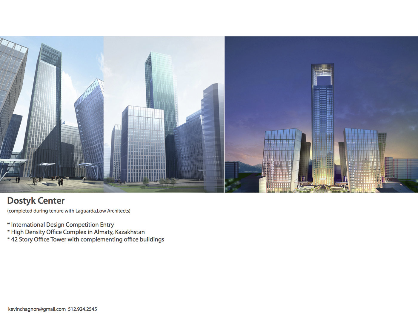 Dostyk Center by KEVIN CHAGNON at Coroflot.com