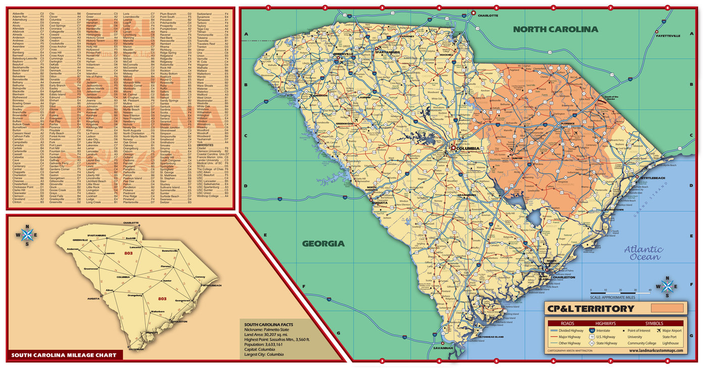 11 x 17 (CP&L) Laminated State Maps by John Vannucchi at Coroflot.com