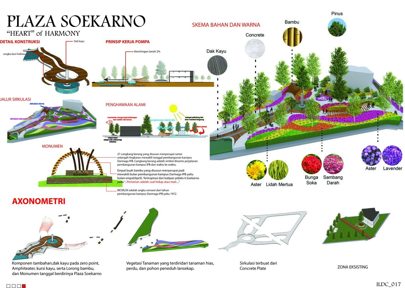 Plaza Soekarno "Heart" of Harmony - IPB Landscape Design Competition by ...
