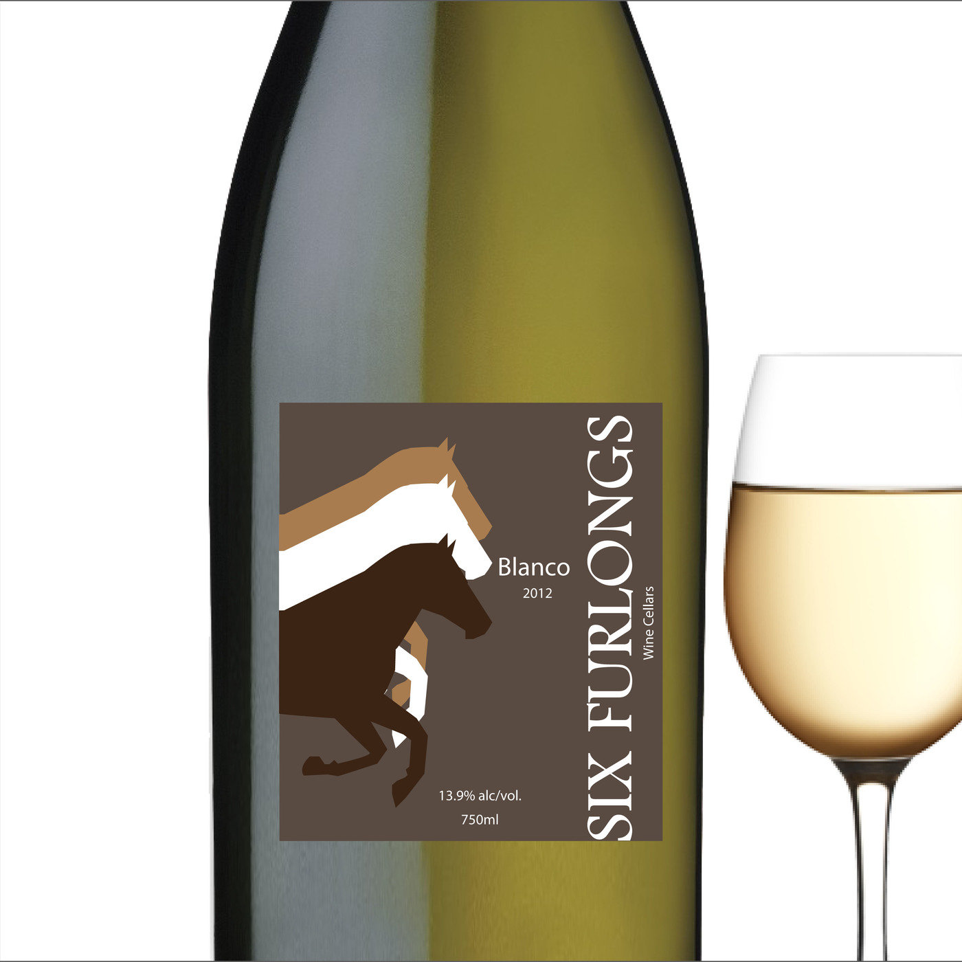 Six Furlongs Wine Label by Richard Corina at Coroflot.com