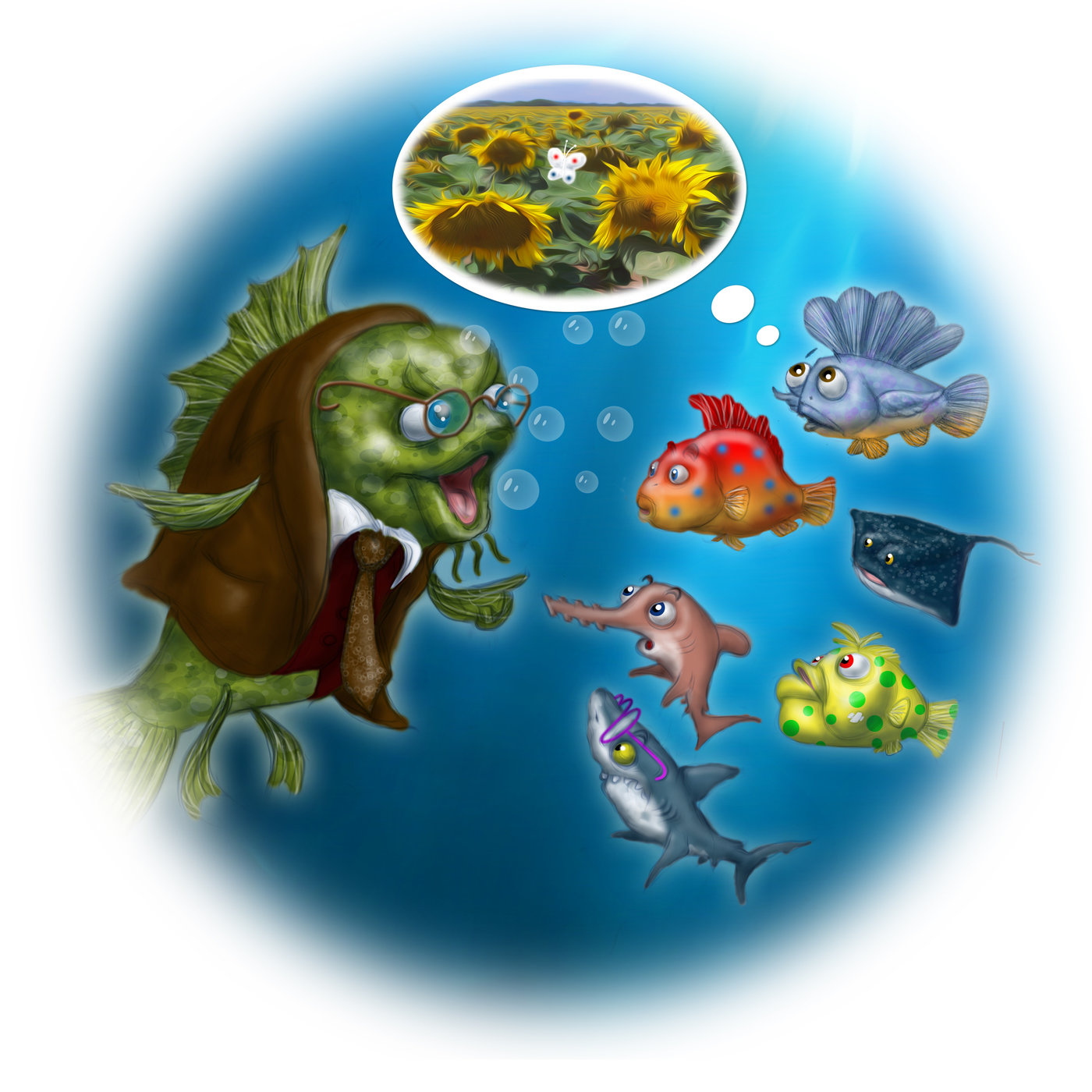 Illustrations to "Swish the Flying Fish" by Danae Goldsmith by Péter ...