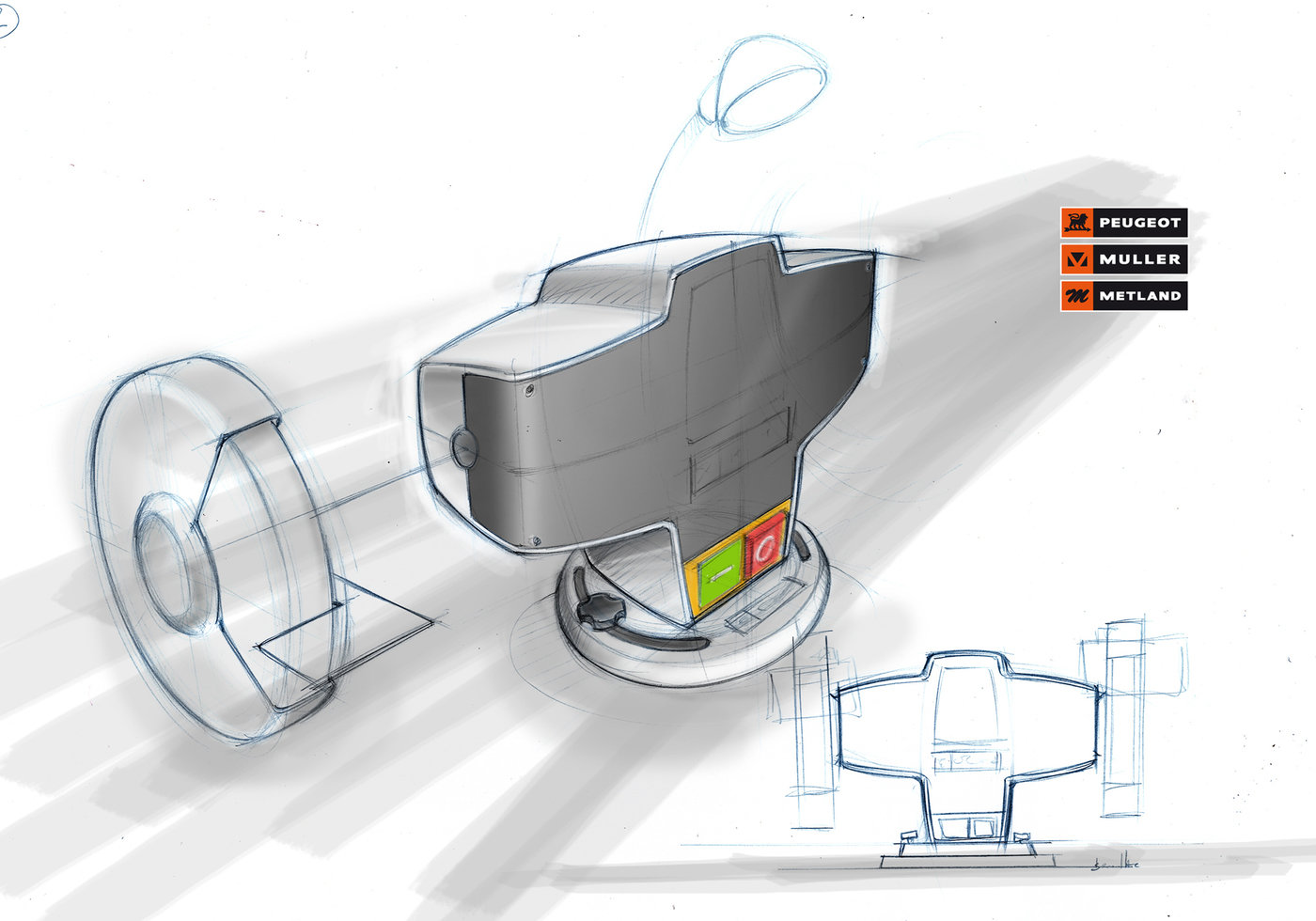 Samples of sketchs and 2D rendering by Nocliché Design at Coroflot.com