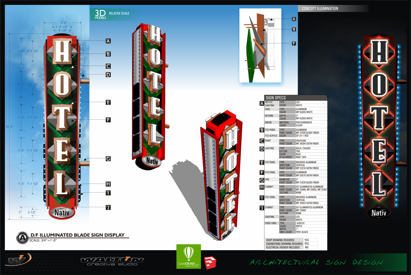 3D Sign Models & Sign Design by Jim Walton at Coroflot.com