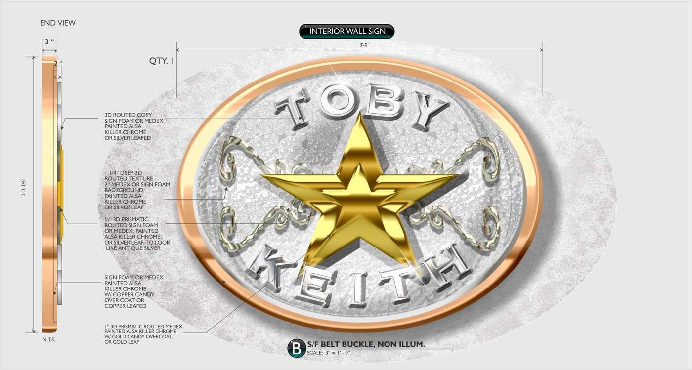 Themed Signs design "Toby Keith" by Jim Walton at Coroflot.com