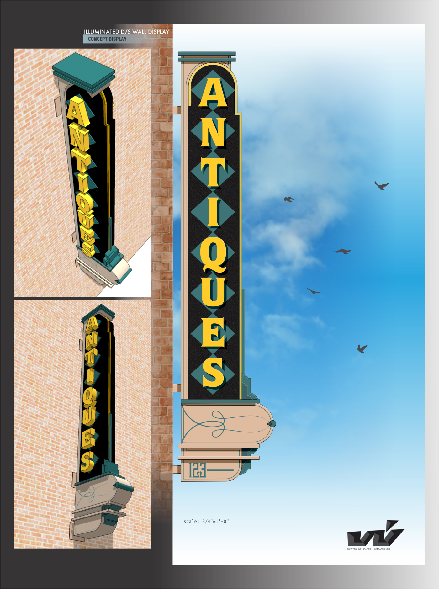 3D Sign Models & Sign Design by Jim Walton at Coroflot.com