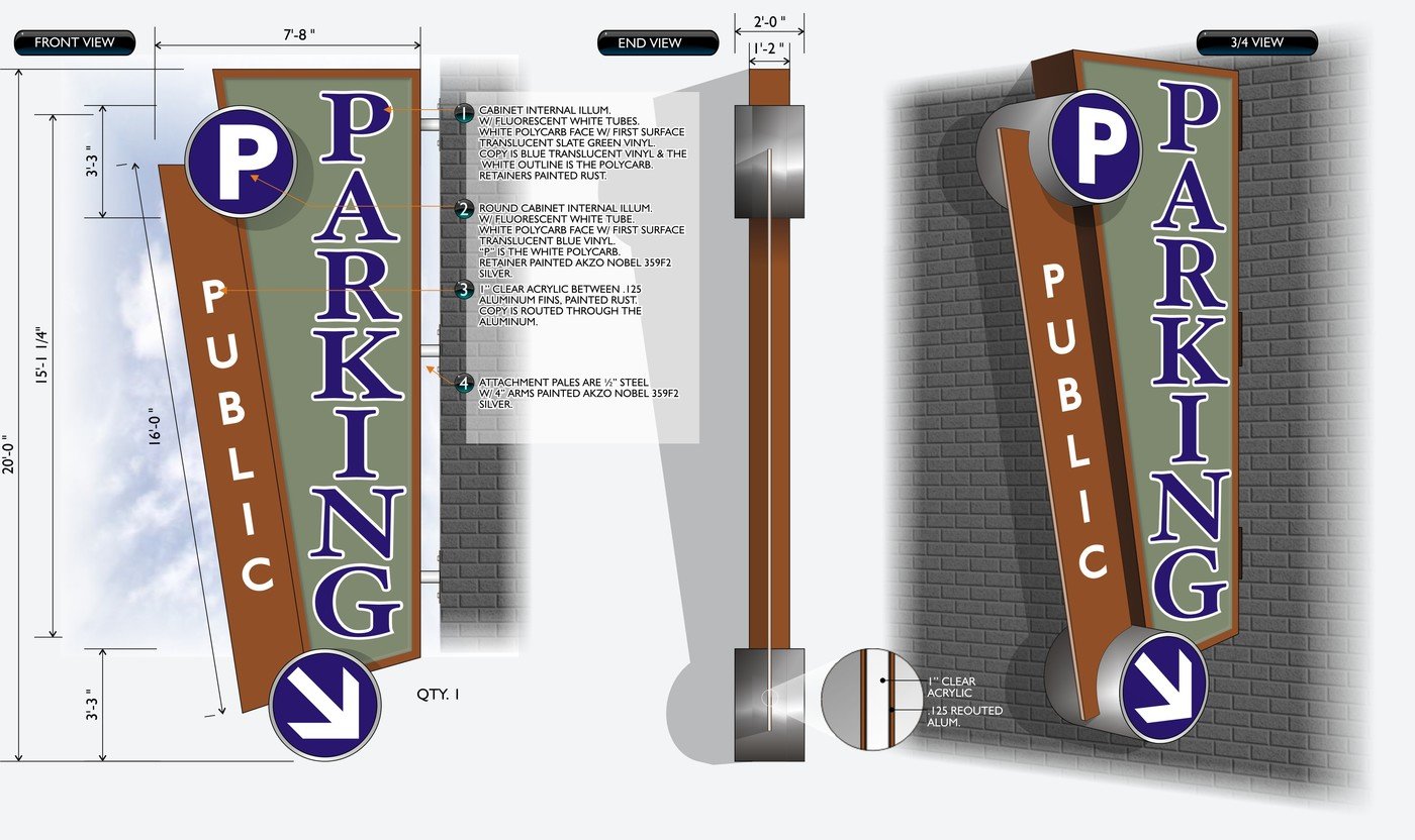 sign design & Shop drawings by Jim Walton at Coroflot.com