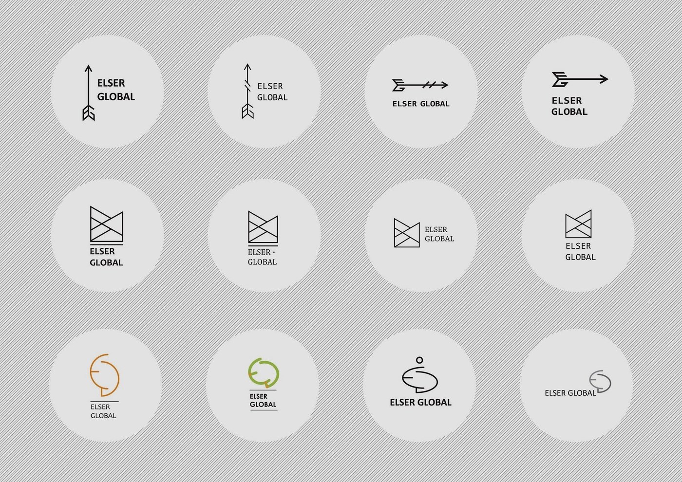 Elser Global, logo design by Elizabeth Kozacha at Coroflot.com