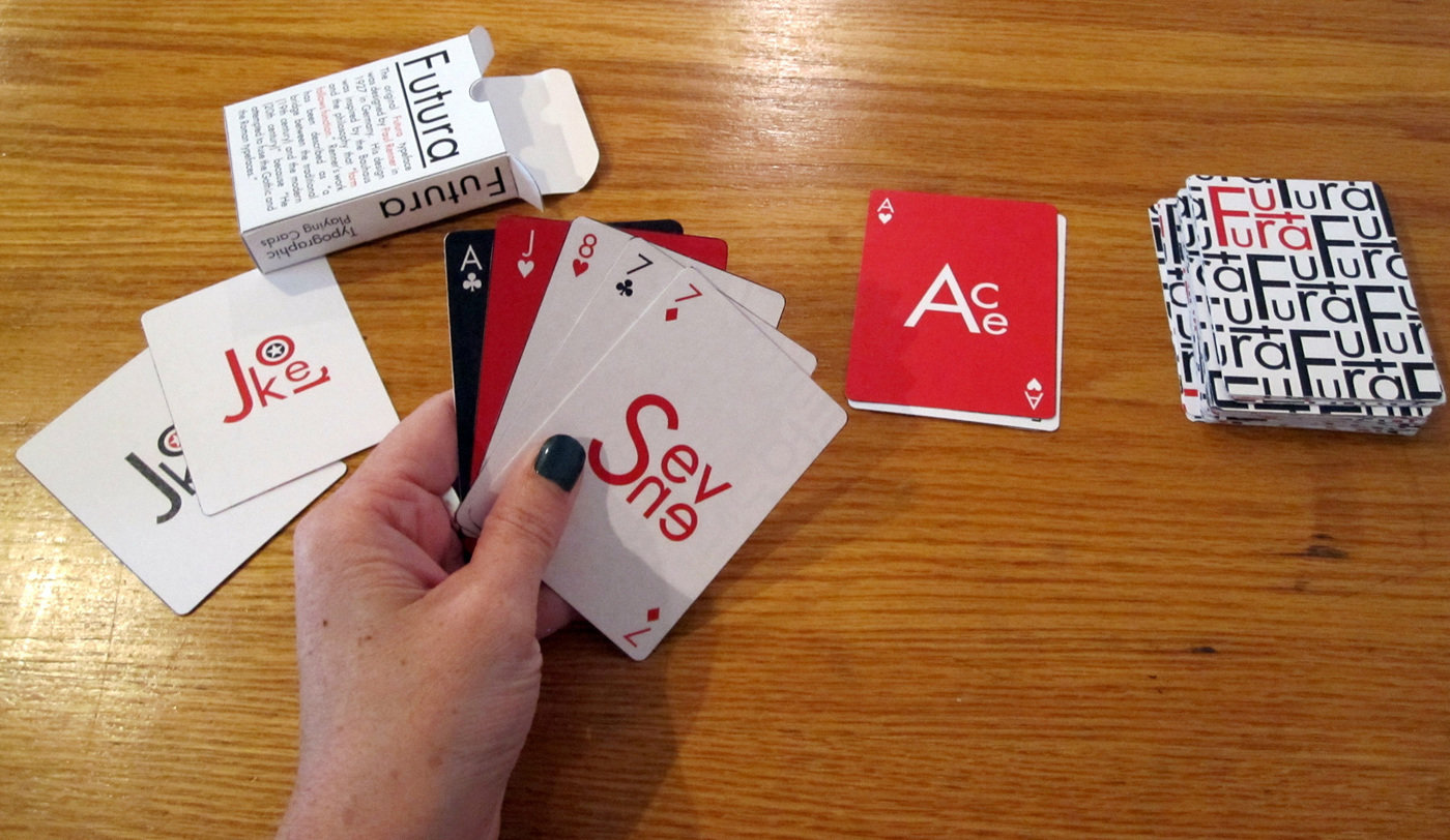 Futura Typographic Playing Cards by Amber Crawshaw at Coroflot.com