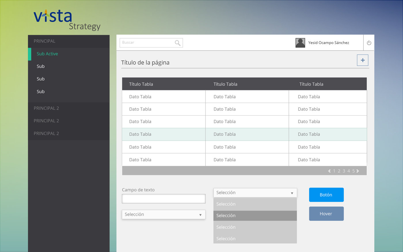 Vista Strategy- UI by Yesid Ocampo Sánchez at Coroflot.com