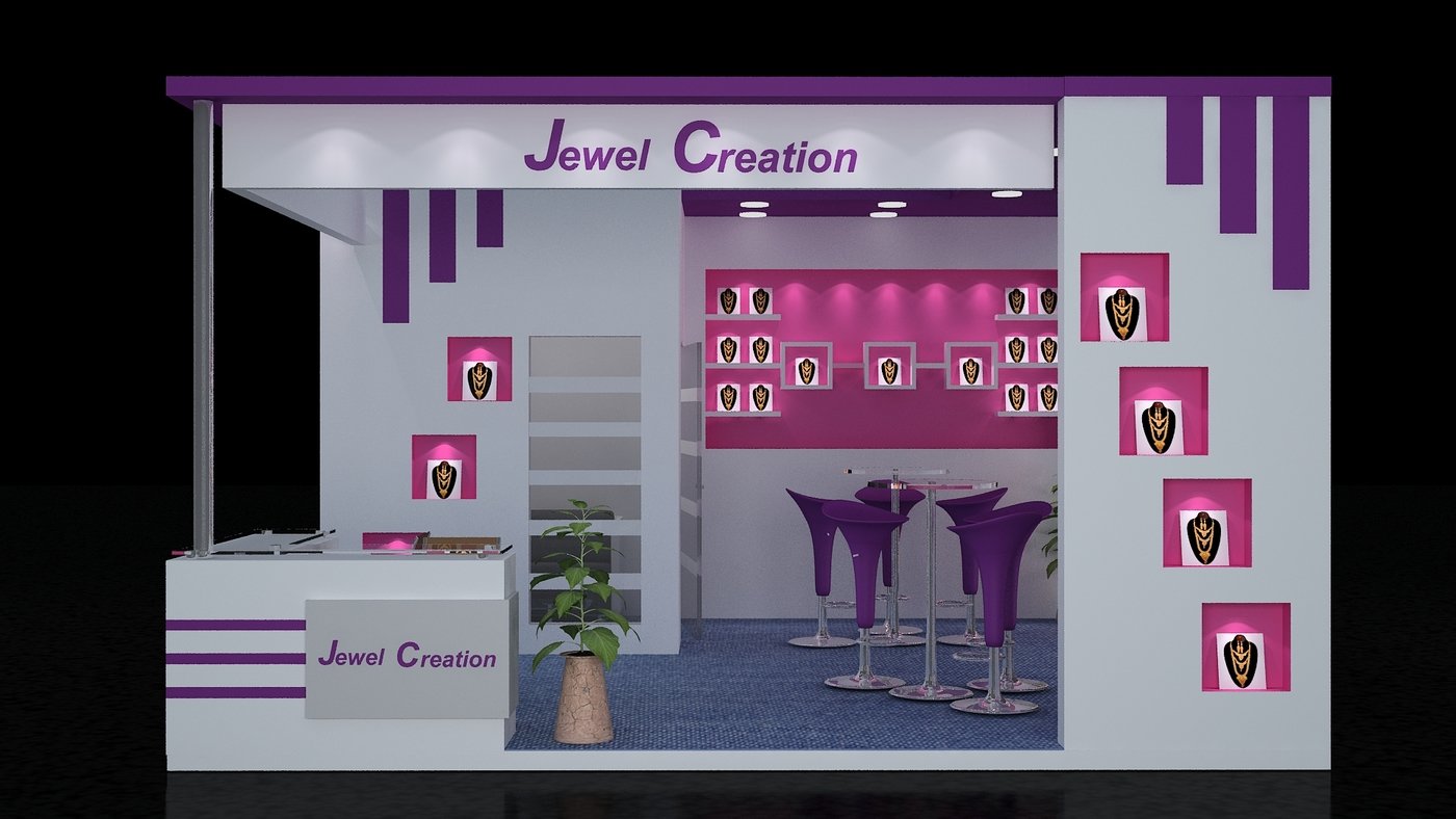 6 x 6m jewelry exhibit stall by Dipesh Bhovad at Coroflot.com