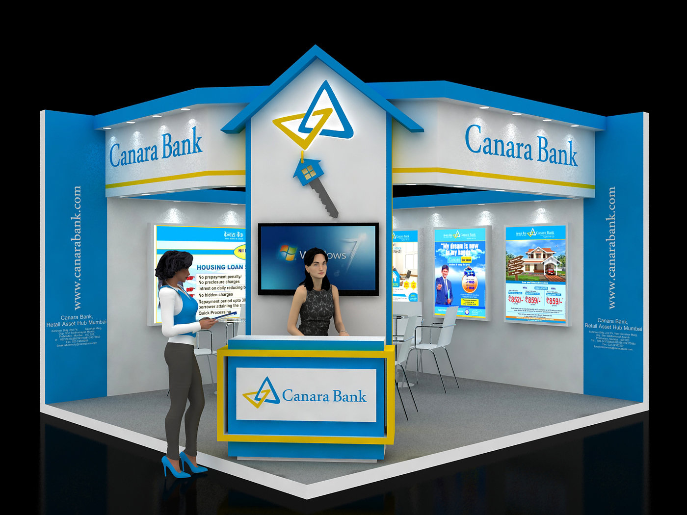 Canara-Bank-(5x4.5)=22.5sqm stall MCHI Show 2015 by Dipesh Bhovad at ...