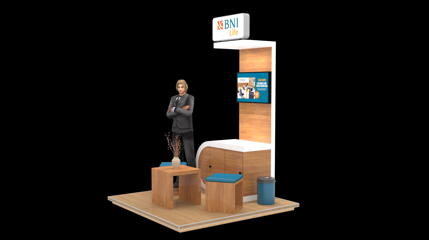 BNI mini booth by Syamsul Rizal at Coroflot.com