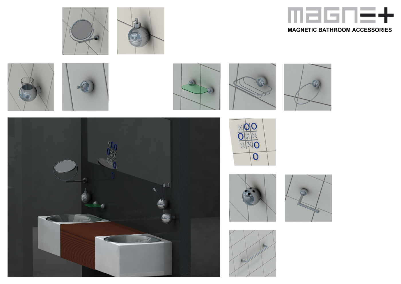Magnetic Bathroom Accessories by Ghanshaam Sewnath M.Sc. at Coroflot.com