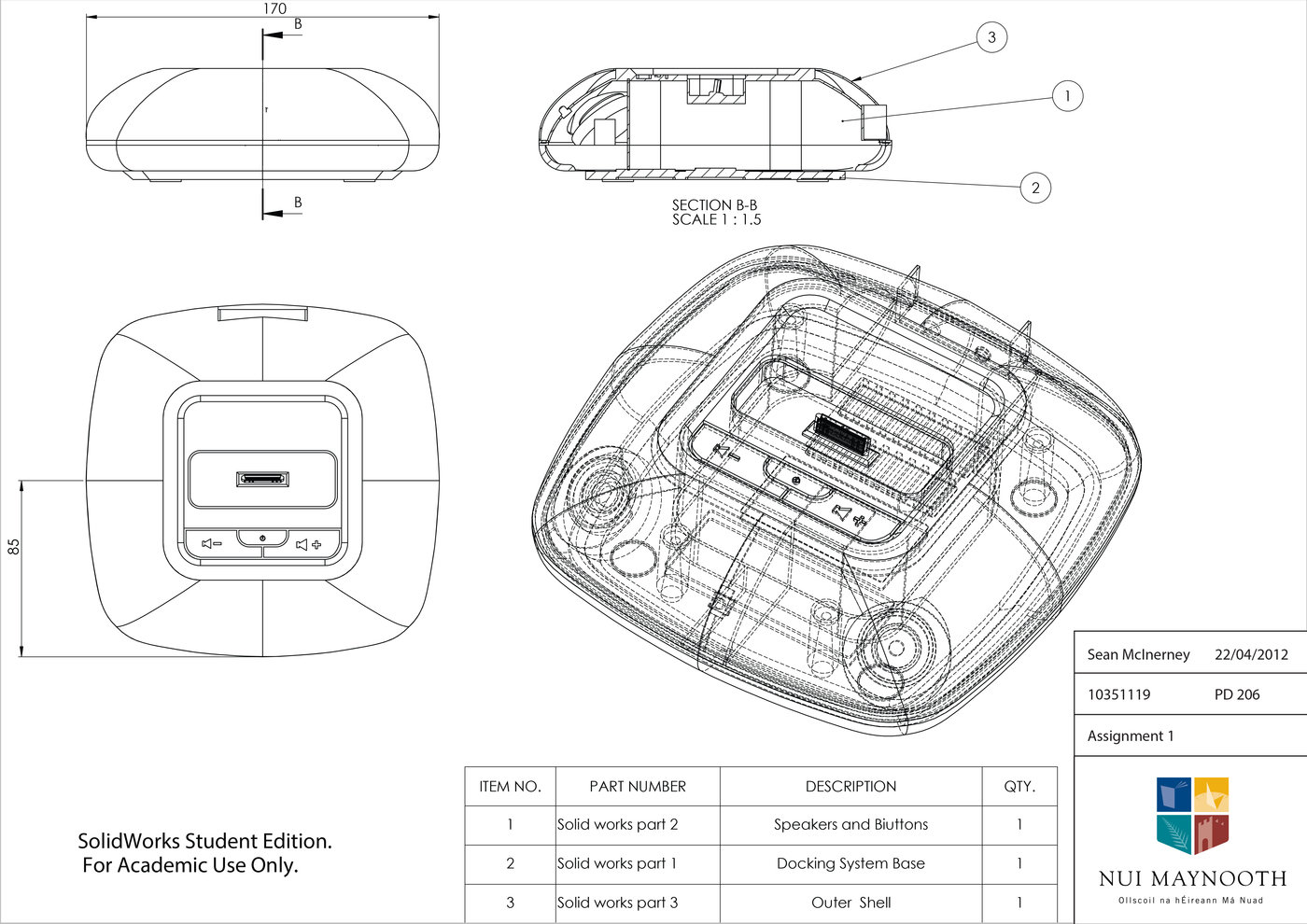 Docking System SolidWorks by Sean McInerney at Coroflot.com