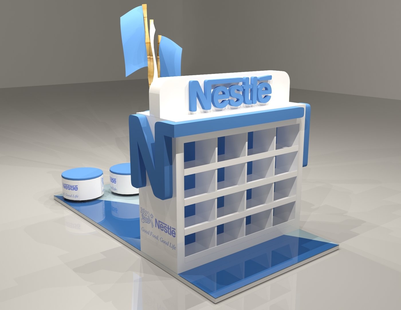 Nestle Booth Design Proposal by Richard Gemaguim at Coroflot.com