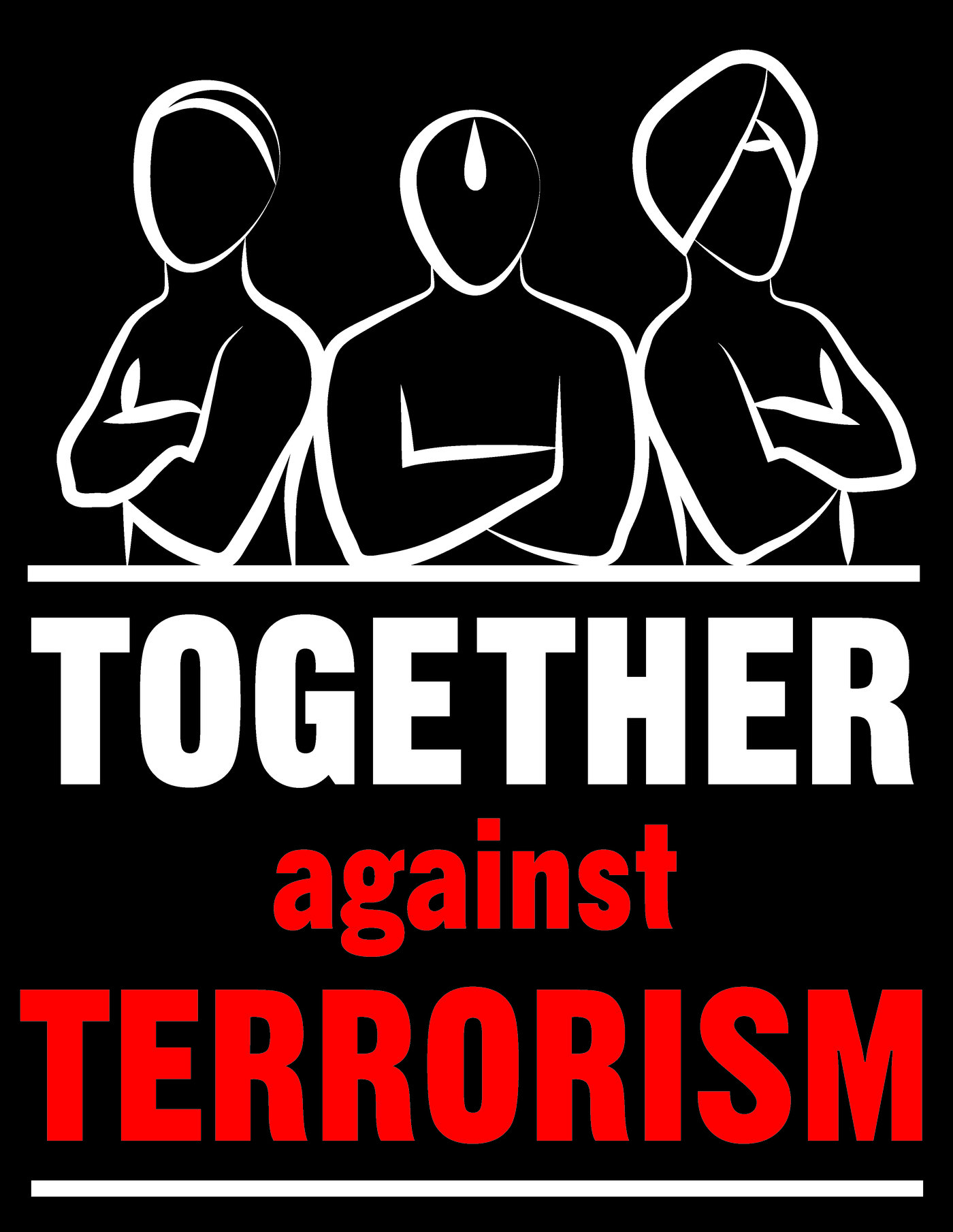 Together against terrorism logo by Amritpal Singh at Coroflot.com