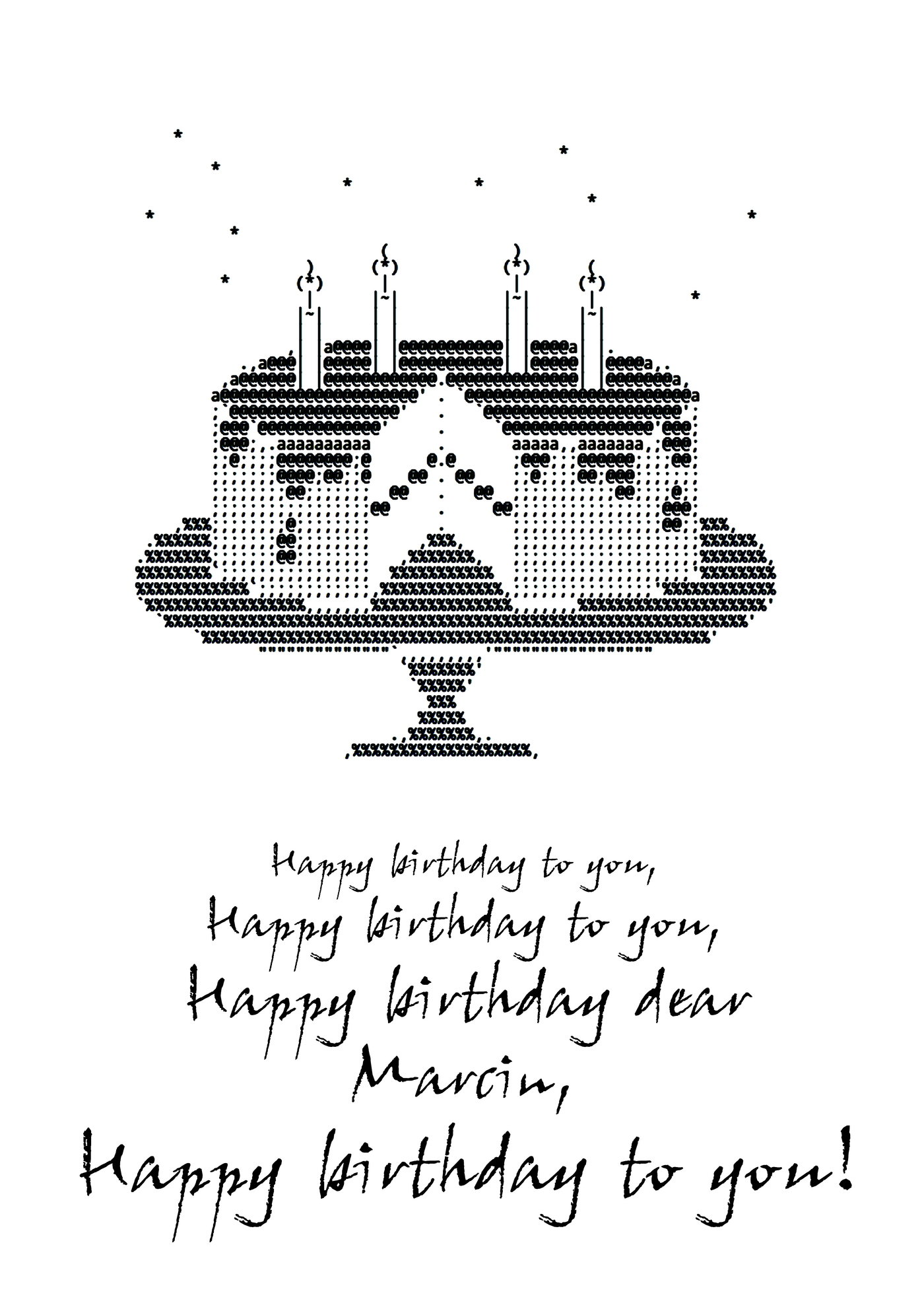 Birthday poster for the programmer ;) by Daga Milczarek at Coroflot.com