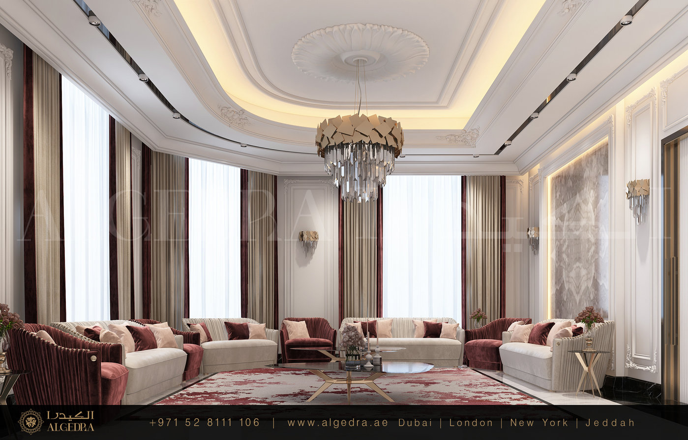 Neo classic Style Majlis Design by ALGEDRA by ALGEDRA Interior Design ...