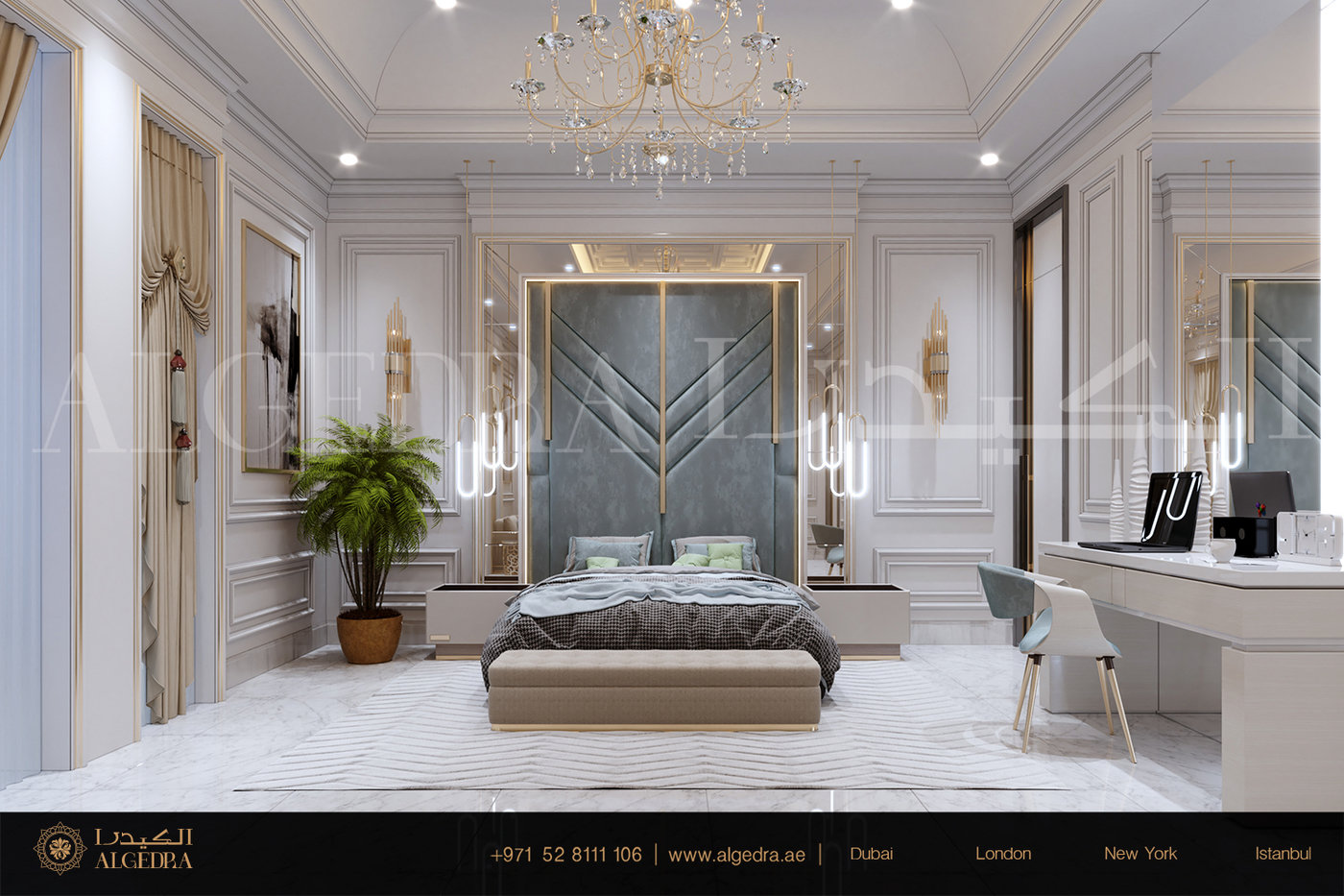 Contemporary Style Master Bedroom Design by ALGEDRA by ALGEDRA Interior ...