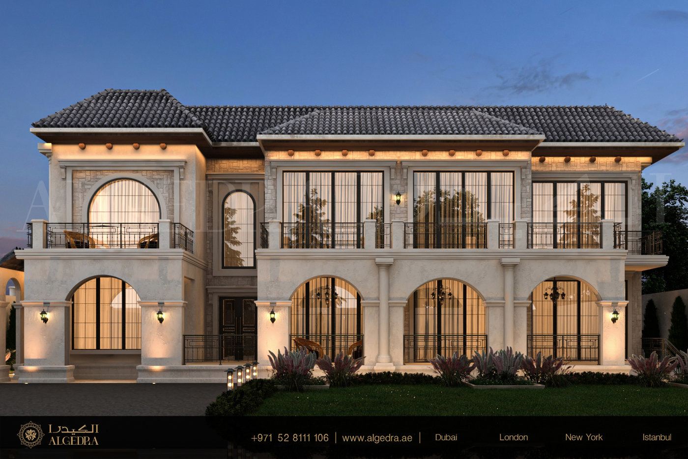 Rustic Style Exterior Design with Classic Touch by ALGEDRA Interior ...