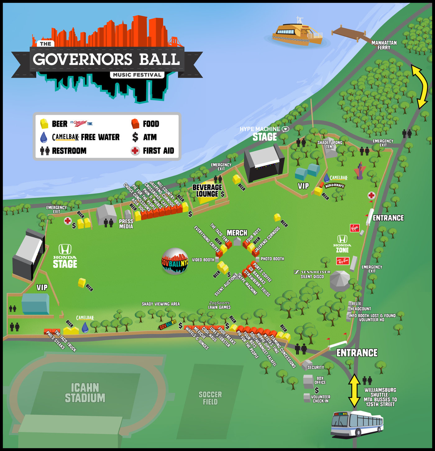 Governors Ball 2012 Festival Map by Rob Royall at Coroflot.com