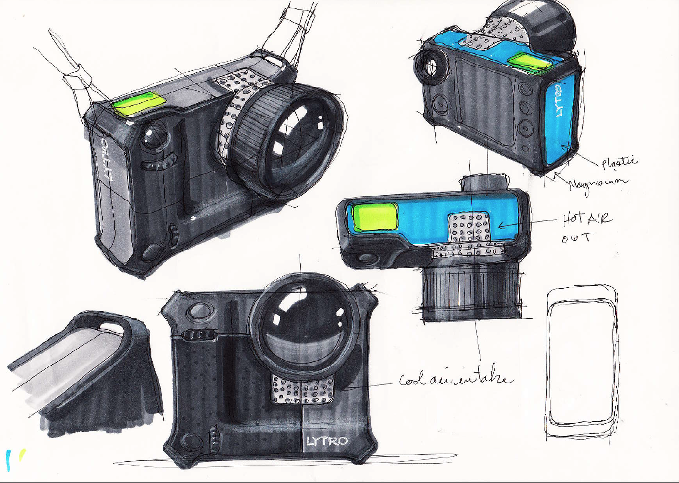 hand held product sketch development by Ronald Lytel at Coroflot.com